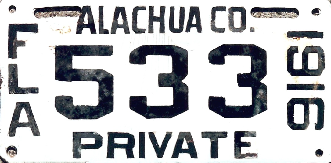 ARCHIVE: Florida Porcelain License Plates (Part 1 of 4: Alachua-Escambia)