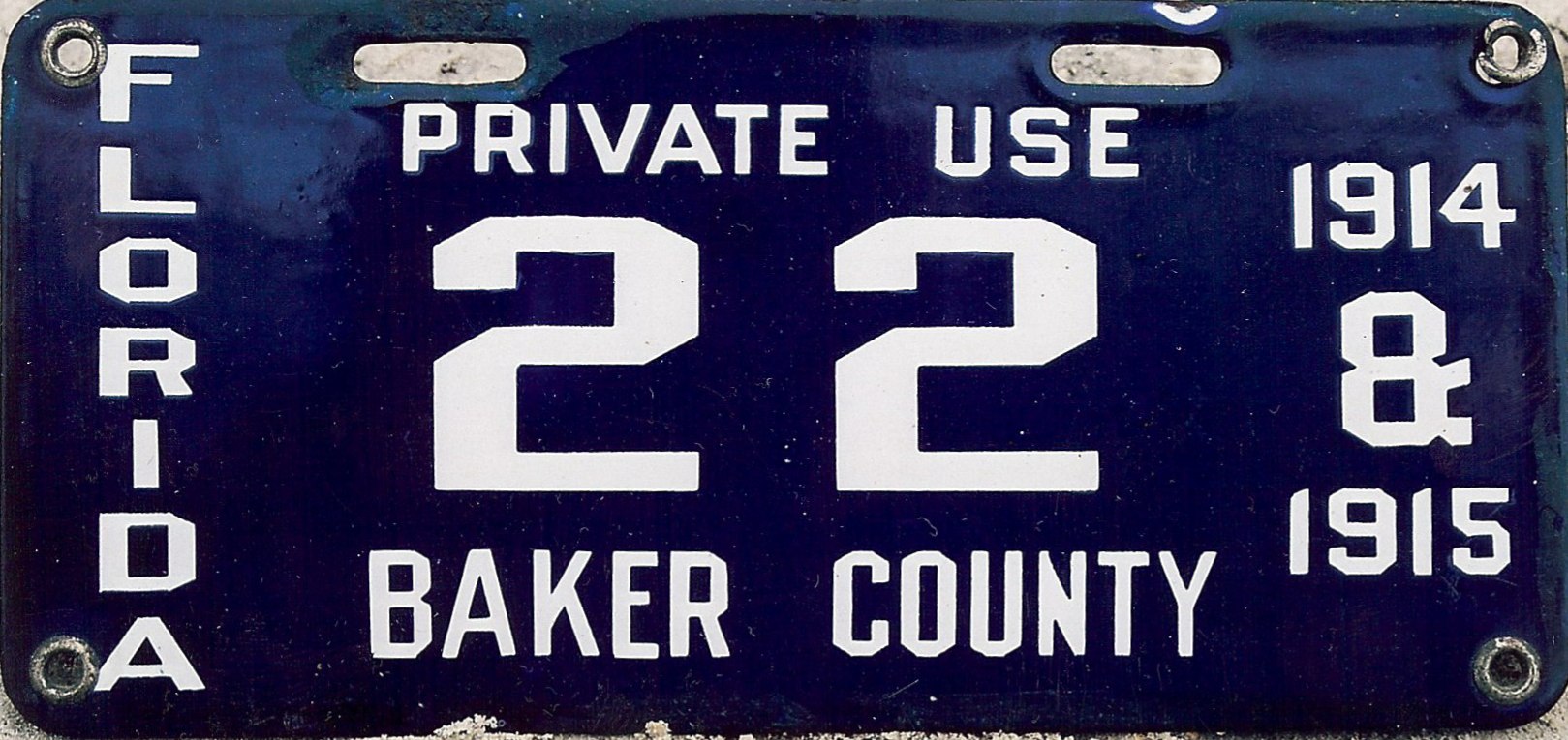 ARCHIVE: Florida Porcelain License Plates (Part 1 of 4: Alachua-Escambia)