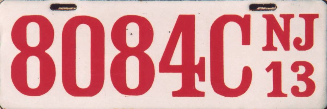 ARCHIVE: New Jersey Porcelain License Plates