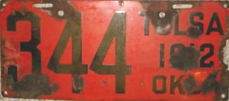 Census of Known Tulsa, OK Porcelain License Plates